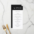 Personalized Guest Name Elegant Wedding Menu | Zazzle