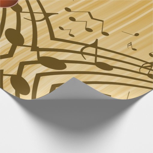 Personalized Guitar and Musical Notes Birthday Wrapping Paper | Zazzle