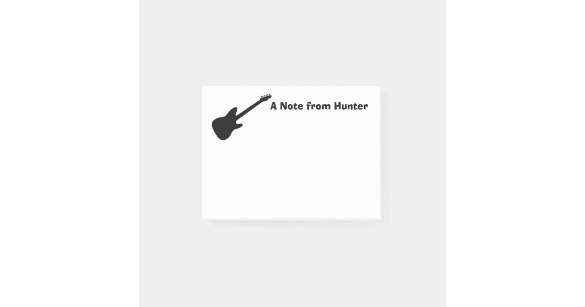 Personalized Guitar Post-it® Notes | Zazzle