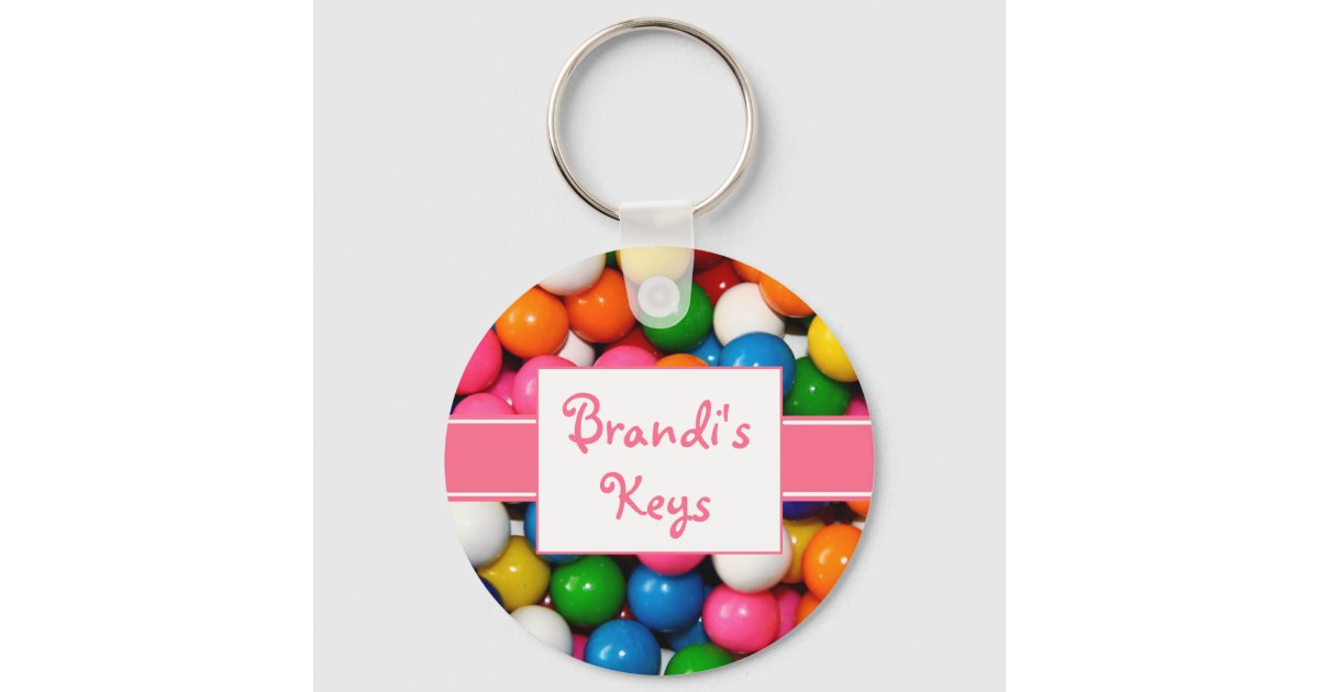 Personalized Gumballs Keychain | Zazzle