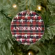 Personalized Gun Owner Plaid AR-15 Christmas Ceramic Ornament | Zazzle