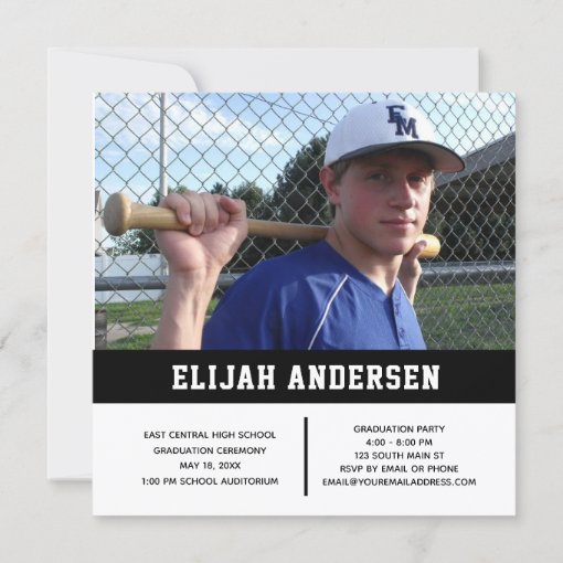 Personalized Guys High School Graduation Announcement | Zazzle