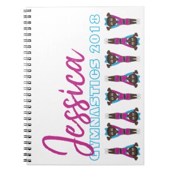 Personalized Gymnast Gymnastics Tumbling Gym Coach Notebook | Zazzle