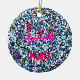 PERSONALIZED GYMNASTICS BLING ORNAMENT | Zazzle