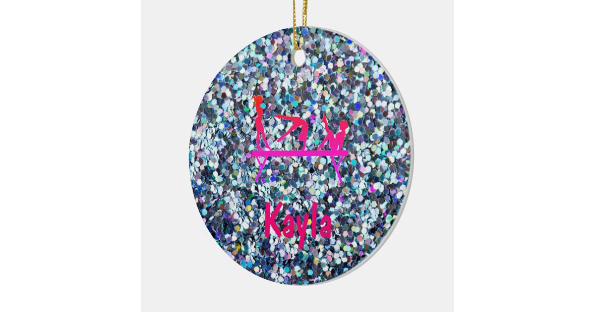 PERSONALIZED GYMNASTICS BLING ORNAMENT | Zazzle