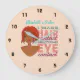 Personalized Hair Stylist RETRO Afro Salon Wall Large Clock | Zazzle