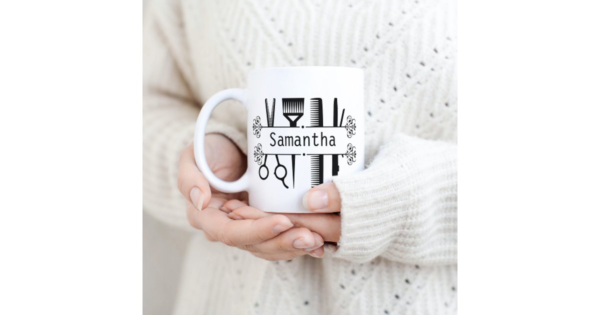 Personalized Hair Stylist Scissors Hairdresser Coffee Mug | Zazzle