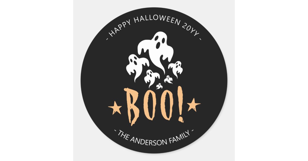 Personalized Halloween Boo Sticker | Zazzle