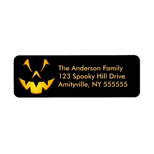 Personalized Halloween Smile Return Address Labels | Zazzle