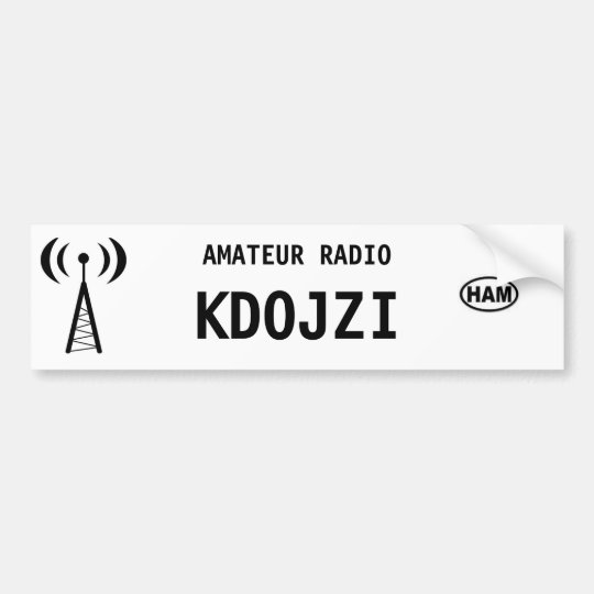 Personalized Ham Radio Bumper Sticker | Zazzle.com