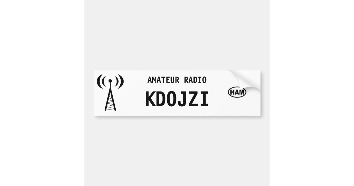 Personalized Ham Radio Bumper Sticker | Zazzle