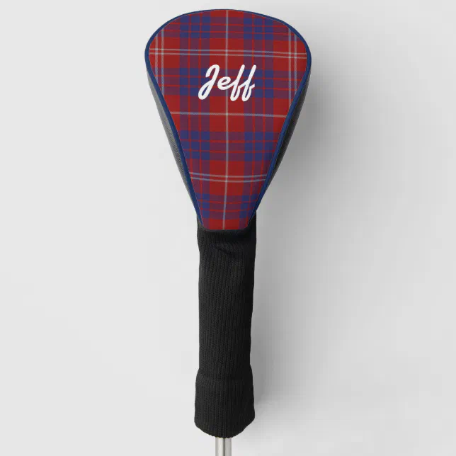 Personalized Hamilton Tartan Plaid Driver Cover | Zazzle