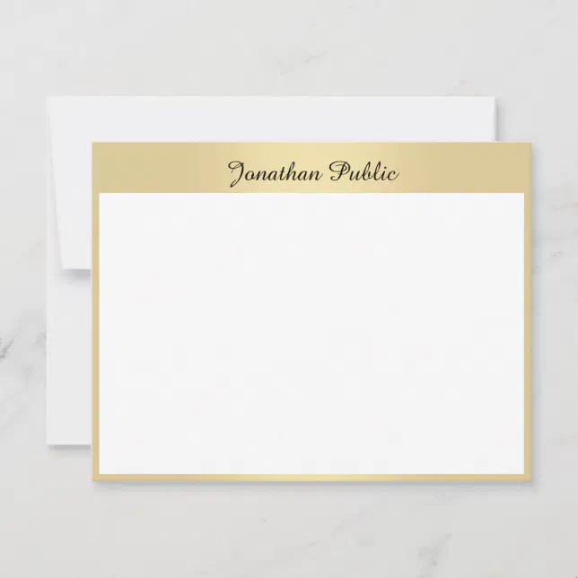 Personalized Hand Gold Script Text Template Flat | Zazzle