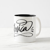 Personalized hand lettered mug with name Monica | Zazzle