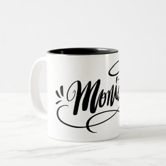 Personalized hand lettered mug with name Monica | Zazzle