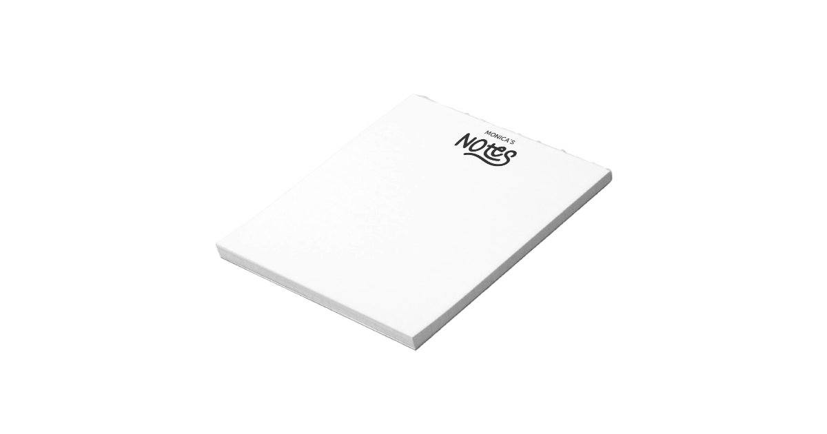 Personalized Handwriting Typography Notepad | Zazzle