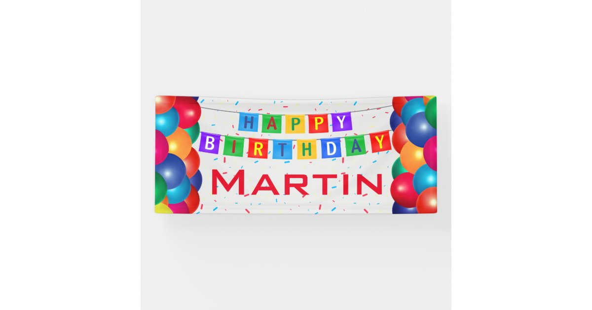 Personalized Happy Birthday Banner | Zazzle