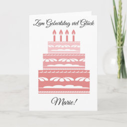 Personalized Happy Birthday German Greeting Card | Zazzle