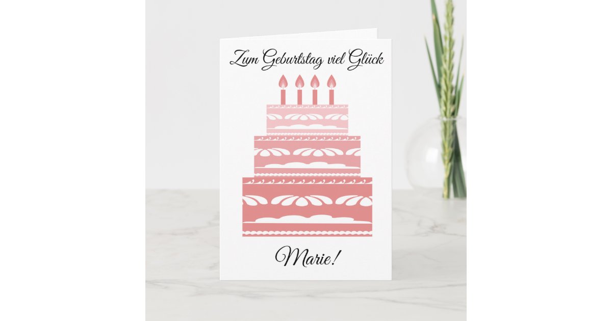 Personalized Happy Birthday German Greeting Card | Zazzle