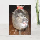 Personalized Happy Birthday Mini Pig Card | Zazzle