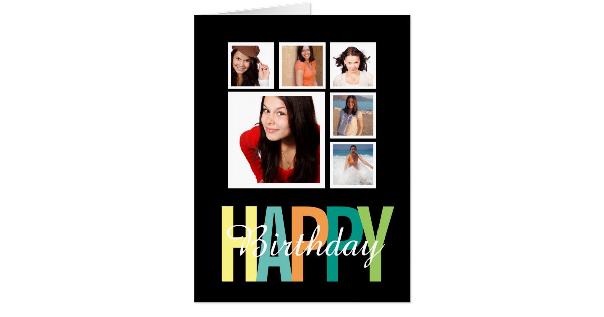 Personalized Happy Birthday Photo Card | Zazzle