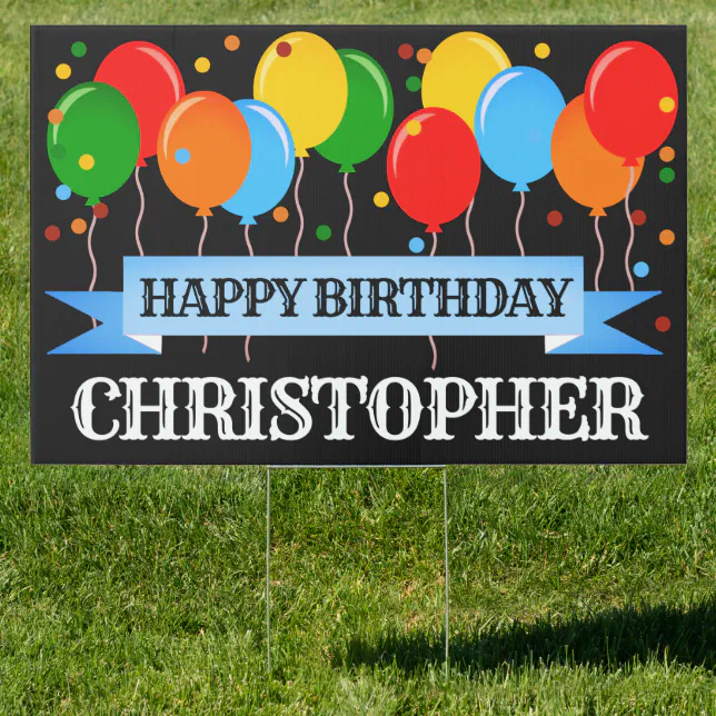 Personalized Happy Birthday Sign | Zazzle