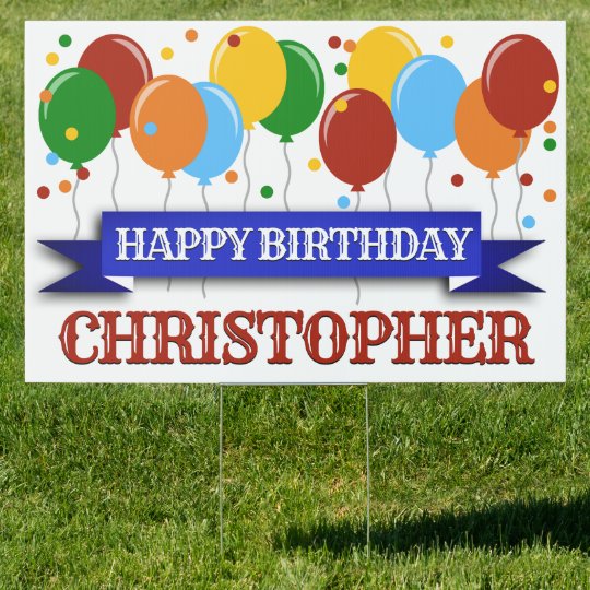 Personalized Happy Birthday Sign | Zazzle.com
