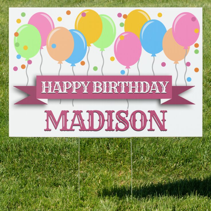 Personalized Happy Birthday Sign | Zazzle