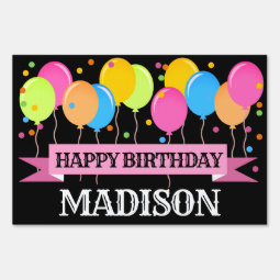 Personalized Happy Birthday Sign | Zazzle