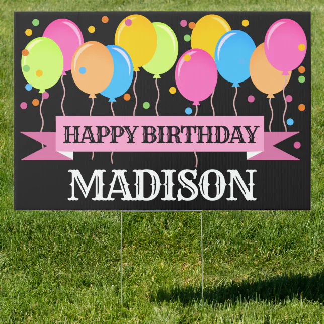 Personalized Happy Birthday Sign | Zazzle