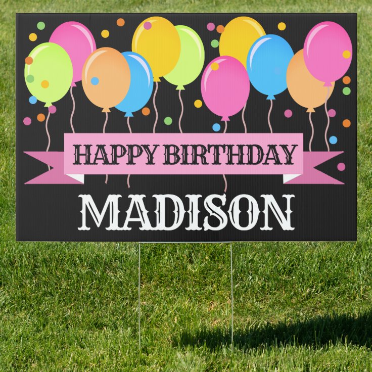 Personalized Happy Birthday Sign | Zazzle