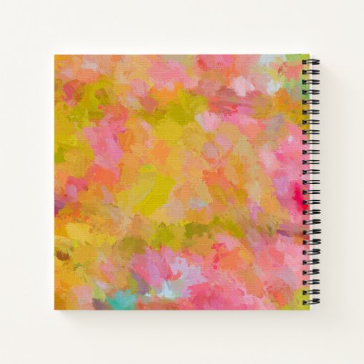 Personalized Happy Colors Abstract Art Design Notebook | Zazzle