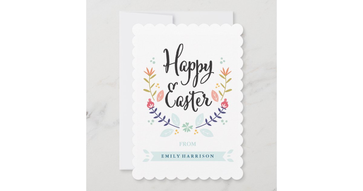 Personalized Happy Easter Card | Zazzle