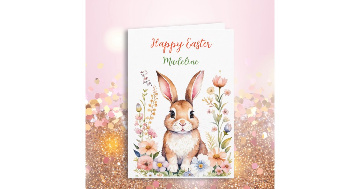 Personalized Happy Easter Plus Coloring Page Card | Zazzle