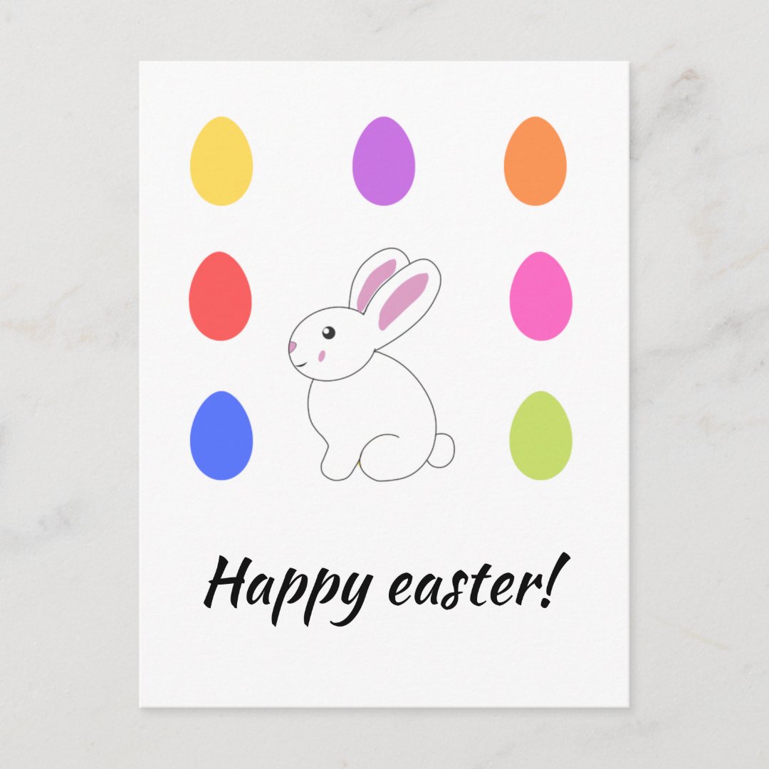 Personalized Happy Easter postcard | Zazzle