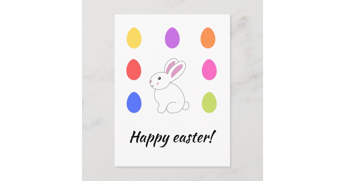 Personalized Happy Easter postcard | Zazzle