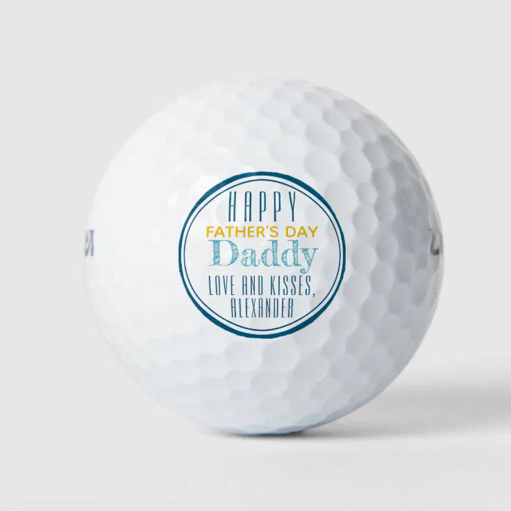 Personalized Happy Father's Day Golf Balls | Zazzle