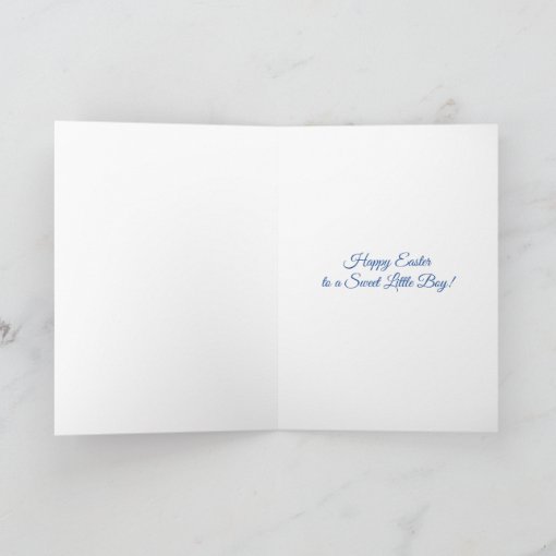 Personalized Happy First Easter Baby Boy Card | Zazzle