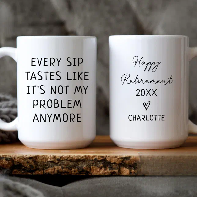 Personalized Happy Retirement Coworker Retired Her Coffee Mug | Zazzle