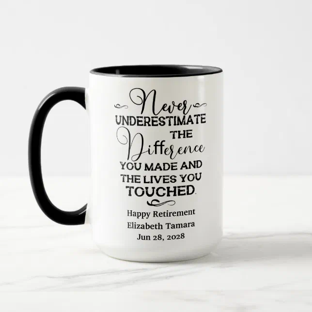 Personalized Happy Retirement quotes Mug | Zazzle