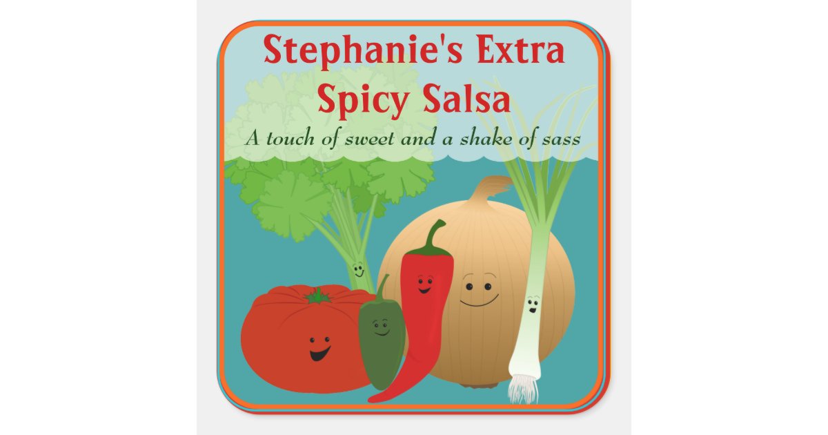 Personalized Happy Salsa Sticker | Zazzle.com