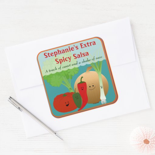 Personalized Happy Salsa Sticker | Zazzle