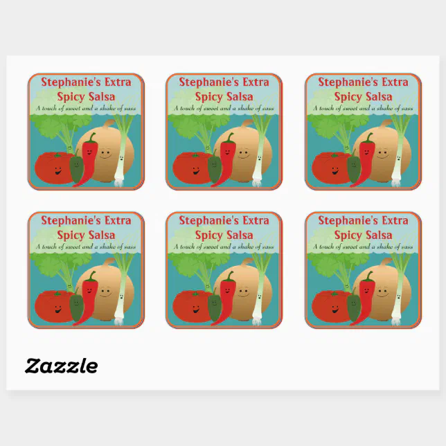 Personalized Happy Salsa Sticker | Zazzle