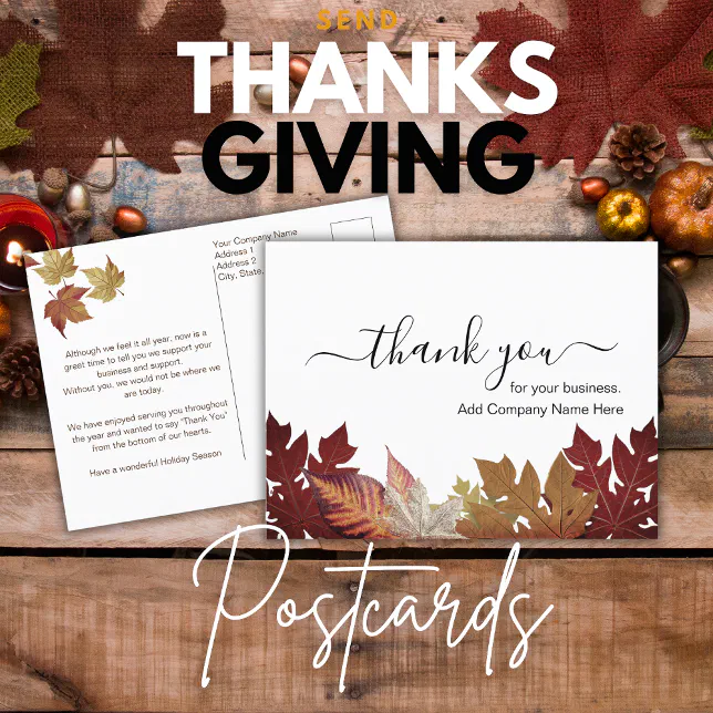 Personalized Happy Thanksgiving Postcard | Zazzle