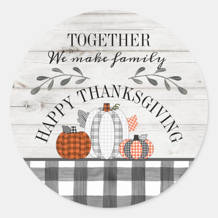 Personalized Happy Thanksgiving Stickers | Zazzle