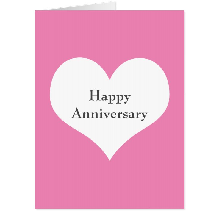 Personalized Heart Anniversary Card | Zazzle