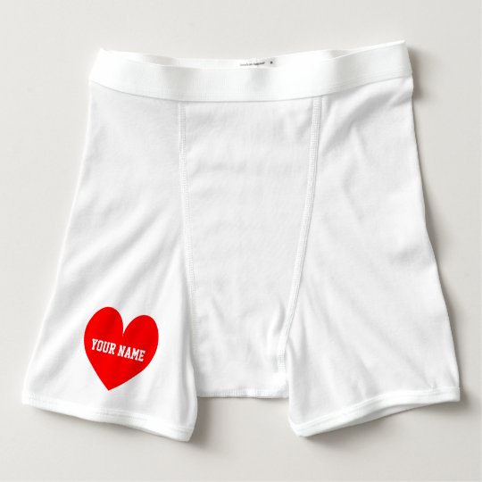 Personalized heart boxer briefs underwear for men | Zazzle.com