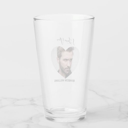 Personalized Heart Photo I Love You Glass | Zazzle