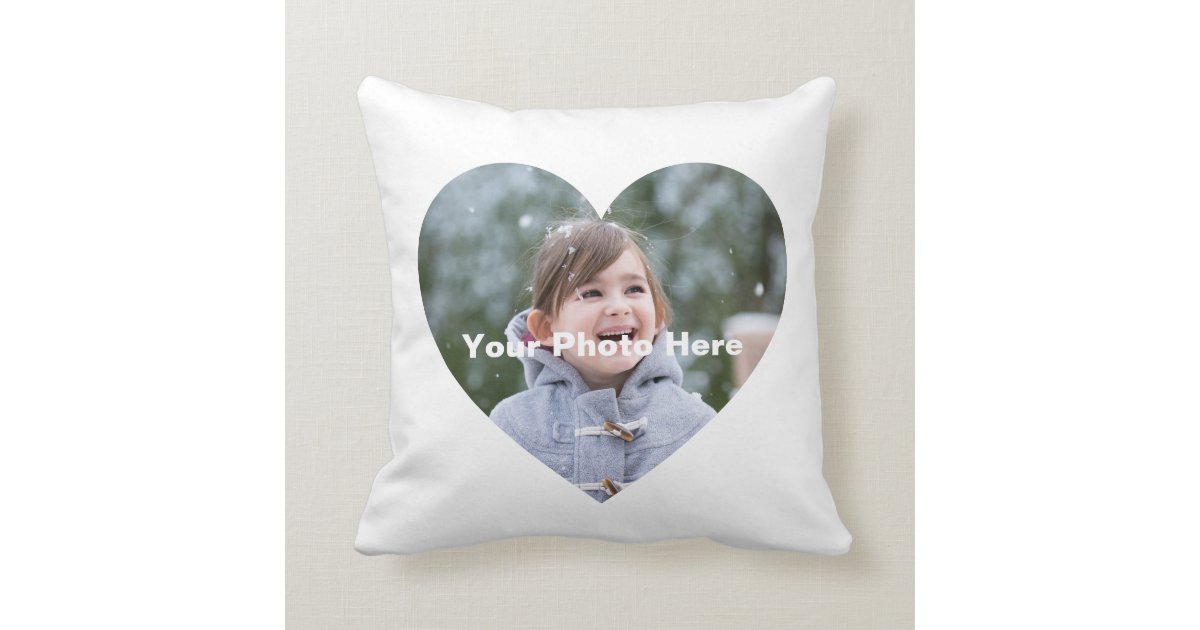 Personalized Heart-Shaped Photo Pillow | Zazzle.com