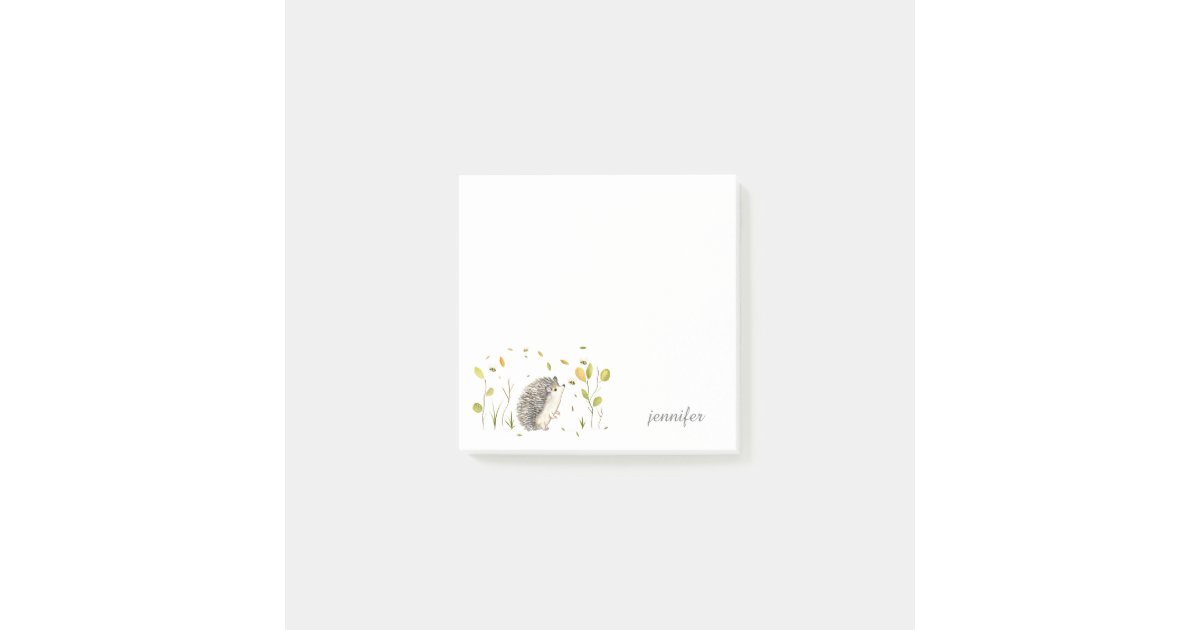 Personalized Hedgehog Post-it® Notes | Zazzle